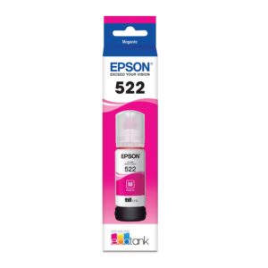 epson 522 ecotank ink ultra-high capacity bottle magenta (t522320-s) works with ecotank et-2720, et-2800, et-2803, et-2840, et-4700, et-4800, et-4810