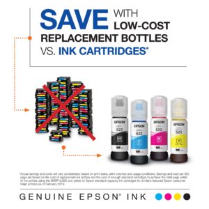 Epson 522 EcoTank Ink Ultra-high Capacity Bottle Magenta (T522320-S) Works with EcoTank ET-2720, ET-2800, ET-2803, ET-2840, ET-4700, ET-4800, ET-4810