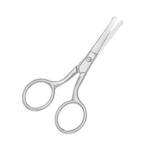 motanar professional grooming scissors for personal care facial hair removal and ear nose eyebrow trimming stainless steel fine straight tip scissors 3.5” curved