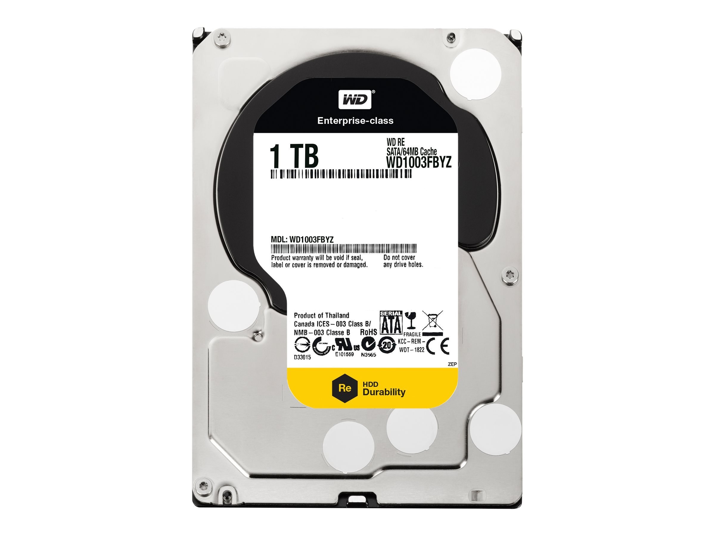 WD 1 TB WD RE SATA III 7200 RPM 64 MB Cache Bulk/OEM Enterprise Hard Drive WD1003FBYZ (Renewed)