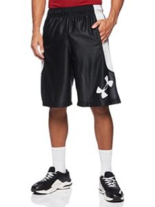 under armour men's perimeter basketball shorts , black (001)/halo gray , large