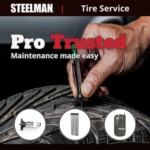 Steelman Digital Tire Tread Depth Gauge, 3 Modes - Fractional Inch, Decimal Inch, and Millimeter, Zeroable