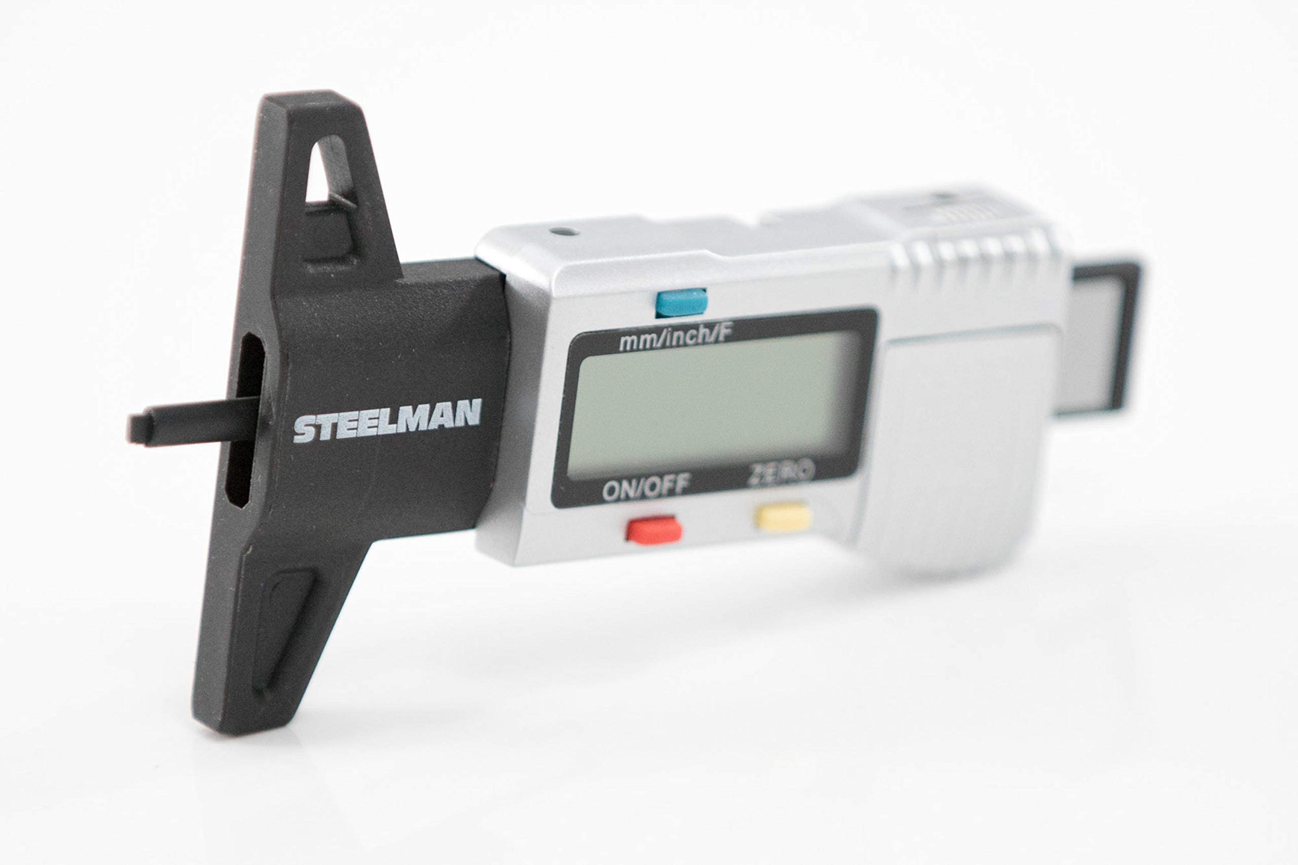 Steelman Digital Tire Tread Depth Gauge, 3 Modes - Fractional Inch, Decimal Inch, and Millimeter, Zeroable