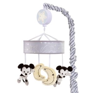 lambs & ivy disney baby mickey mouse musical baby crib mobile, gray/yellow , 27x8.5x8.5 inch (pack of 1)