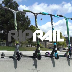 Riprail Assault Stunt Scooter Finished in Black/Blue with Alloy Deck and ABEC-7 Bearings