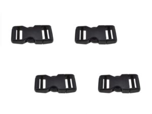 sgh pro quick side release buckles 1" wide 4 pack dual adjustable no sewing clips snaps heavy duty plastic replacement for nylon strap boat cover backpack fanny pack nylon webbing belt dog collars