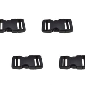 SGH Pro Quick Side Release Buckles 1" Wide 4 Pack Dual Adjustable No Sewing Clips Snaps Heavy Duty Plastic Replacement for Nylon Strap Boat Cover Backpack Fanny Pack Nylon Webbing Belt Dog Collars