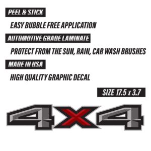 4x4 Decals Stickers for F150 (2015-2020) and F250 F350 (2017-2020) Set of 2 (4x4 Original)