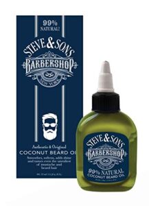 steve and sons barbershop beard oil - coconut 2.5 ounce