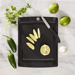 Epicurean All-In-One Cutting Board with Non-Slip Feet and Juice Groove, 11.5" × 9", Slate/Black