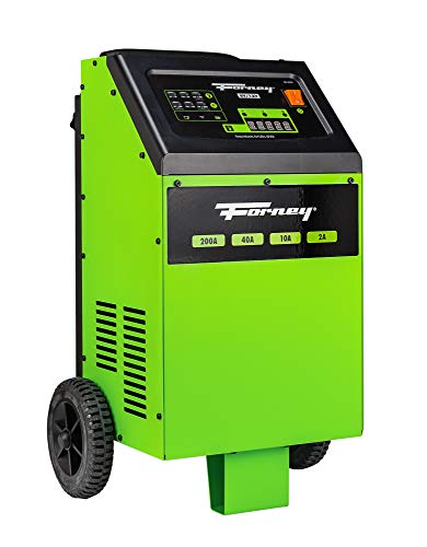 Forney 52755 Battery Charger, 6V 2A/10A, 12V 2A/10A/40A/200A Engine Starter, 13 x 13.75 x 21.75 inches