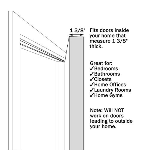 Safety Innovations Child Proof Deluxe Door Top Lock for 1 3/8 inch Thick Interior Doors, (3-Pack)