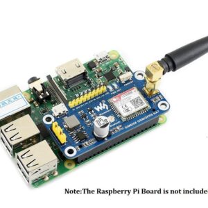 Waveshare GSM/GPRS/Bluetooth 3.0 HAT for Raspberry Pi 2B/3B/3B+/Zero/Zero W Based on SIM800C Support SMS Data Transfer ect