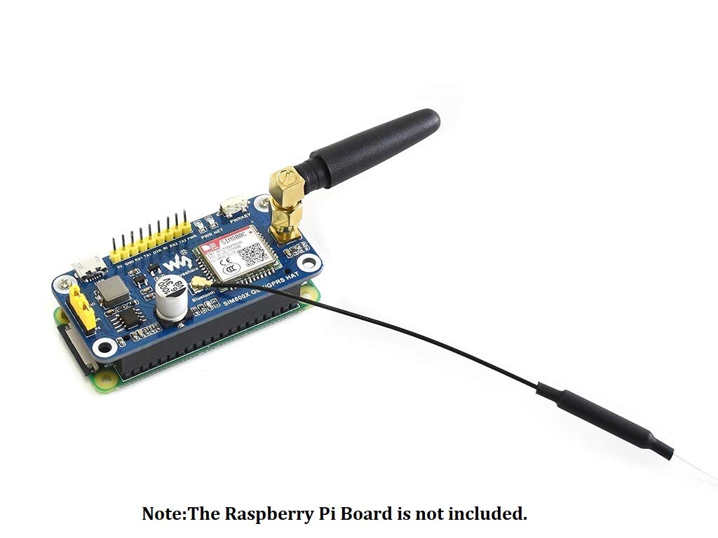 Waveshare GSM/GPRS/Bluetooth 3.0 HAT for Raspberry Pi 2B/3B/3B+/Zero/Zero W Based on SIM800C Support SMS Data Transfer ect