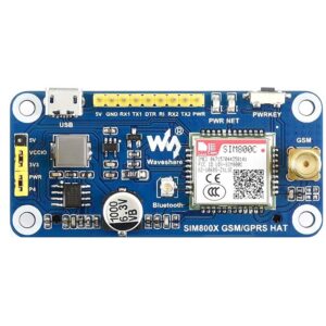 Waveshare GSM/GPRS/Bluetooth 3.0 HAT for Raspberry Pi 2B/3B/3B+/Zero/Zero W Based on SIM800C Support SMS Data Transfer ect