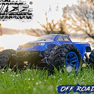 Soyee RC Cars 1:10 Scale RTR 46km/h High Speed Remote Control Car All Terrain Hobby Grade 4WD Off-Road Waterproof Monster Truck Electric Toys for Kids and Adults -1600mAh Batteries x2