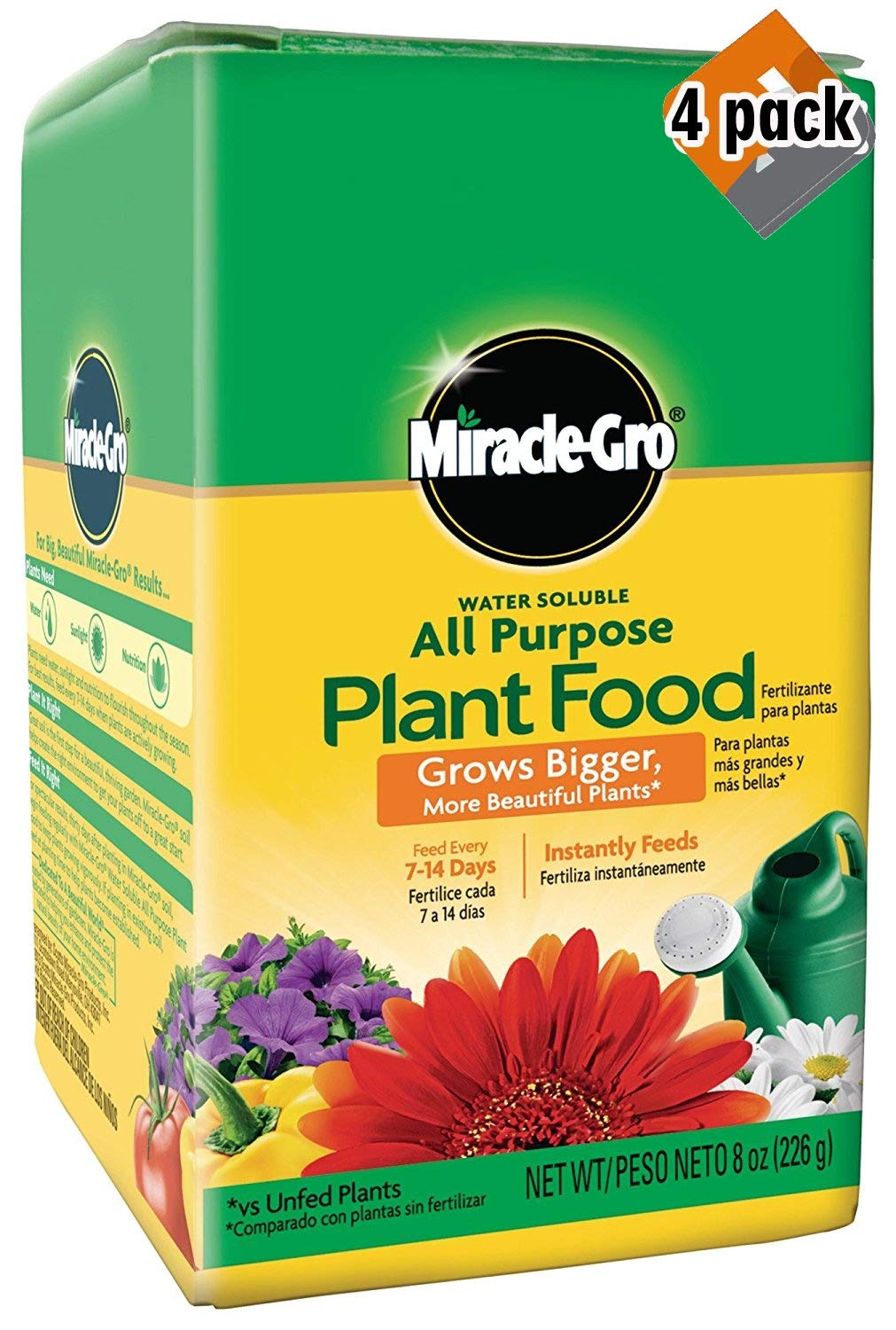 Miracle-Gro 2000992 Water Soluble All Purpose Plant Food, 0.5 LB (8 OZ, Green