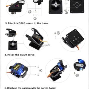 2-DOF Pan-Tilt HAT Onboard PCA9685 PWM Chip TSL25911FN Light Sensor Control Camera Movement Sense Light Intensity Via I2C Interface for Raspberry Pi 4 3 2 Model B+ B Zero W WH Jetson Nano @XYGStudy