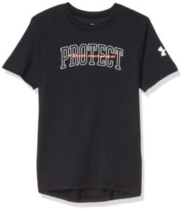 under armour boys' ua tech protect this house short sleeve youth x-small black