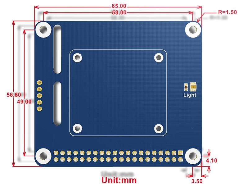 Waveshare 2-DOF Pan-Tilt HAT for Raspberry Pi Series Board Light Intensity Sensing Control Camera Movement I2C Interface