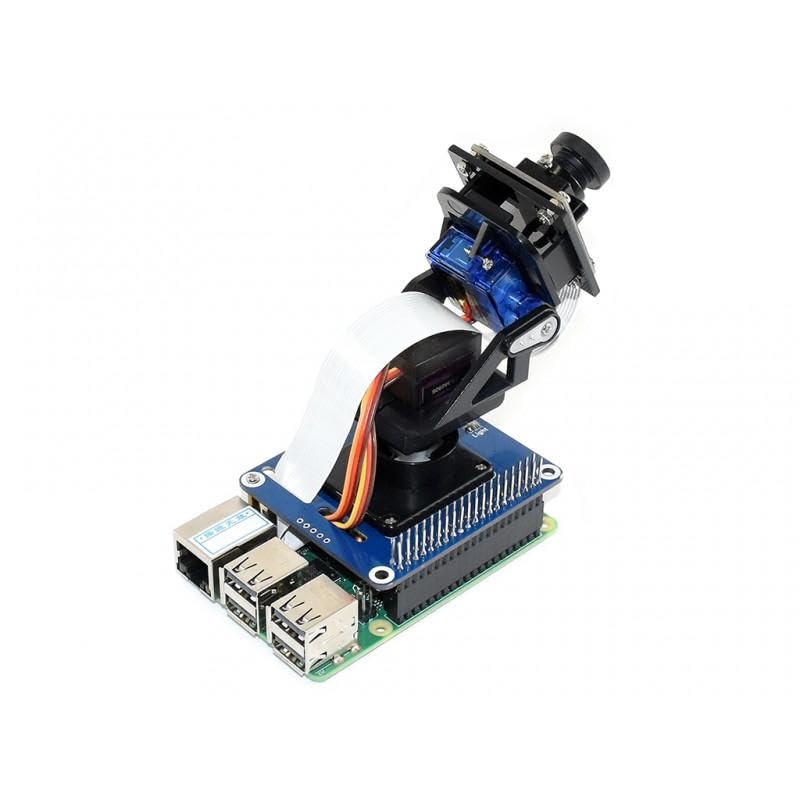 Waveshare 2-DOF Pan-Tilt HAT for Raspberry Pi Series Board Light Intensity Sensing Control Camera Movement I2C Interface