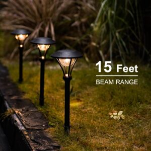 GOODSMANN Low Voltage Path Lights Landscape Lighting 1 Watt LED 60 Lumens Flood Lights with Metal Stake for Garden Yard Patio Area Outdoor Lighting (4 Pack) 9920-2104-04