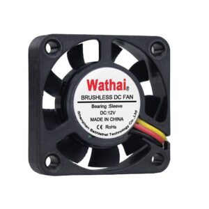 wathai 40mm x 10mm dc brushless fan 12v 3pin cooling for 3d printing, pc computer case, cpu replacement, graphics card, raspberry pi