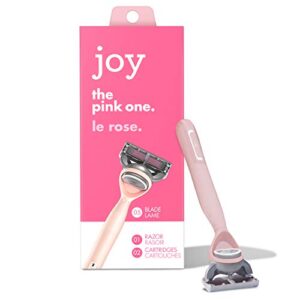 joy the pink one, 1 razor and 2 cartridges