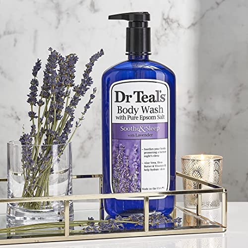 Dr Teals Lavender Body Wash w/Pure Epsom Salt - Bundle w/Dr Teals Lavender Body Lotion! Soothing Set!