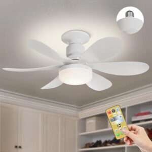 bella depot 42" retractable ceiling fan with lights and remote with 3 color change, timing options, silent noiseless for dining room bedroom kitchen(brushed nickel, 42")