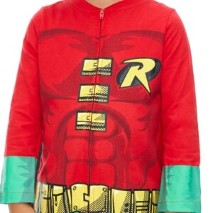 WARNER BROS. Robin Toddler Boys Zip Up Cosplay Costume Coverall and Cape 5T