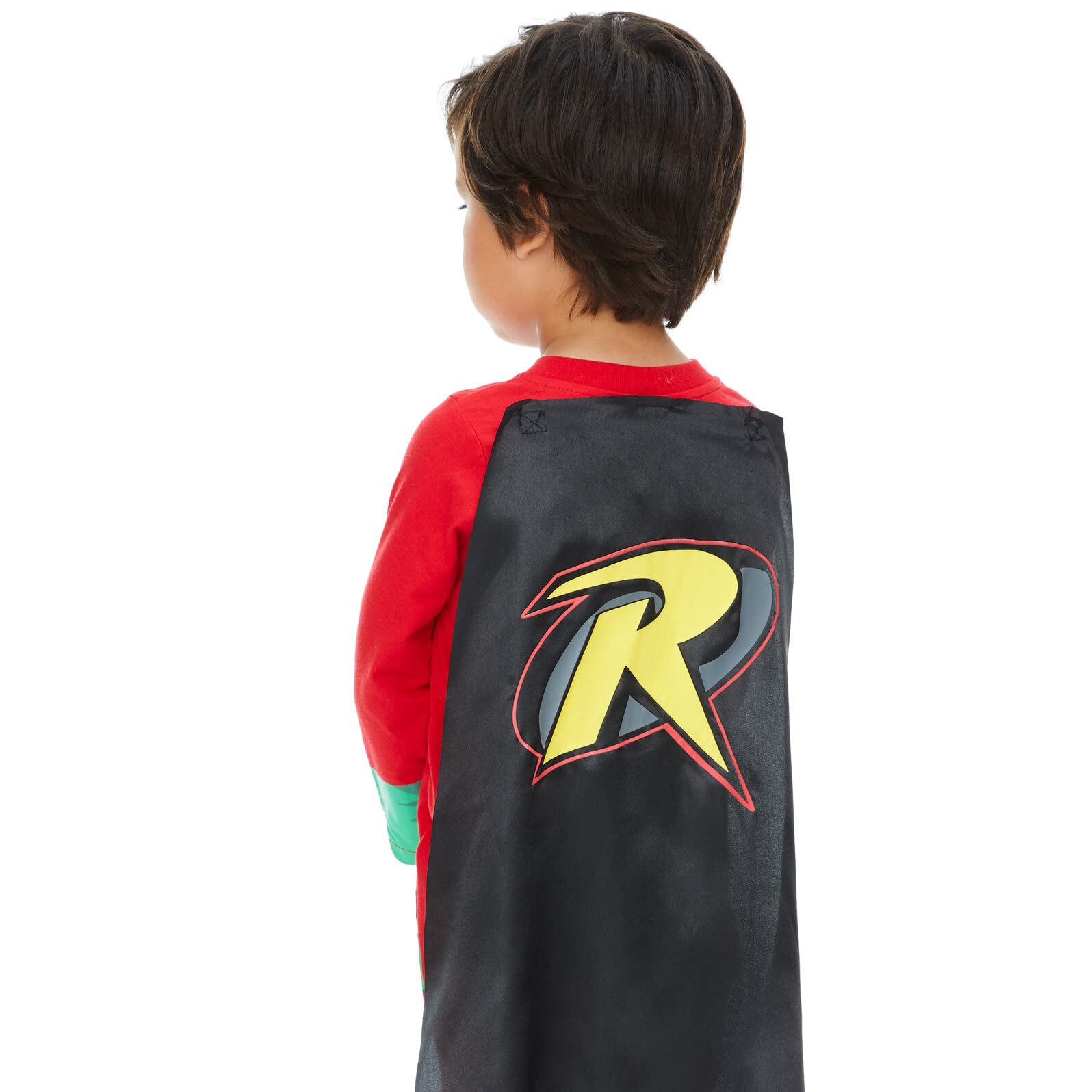 WARNER BROS. Robin Toddler Boys Zip Up Cosplay Costume Coverall and Cape 5T