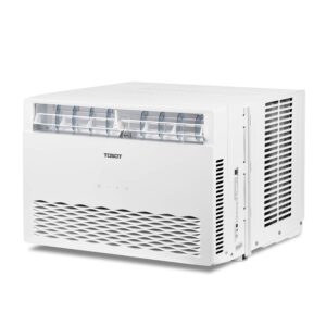 tosot 8,000 air conditioner cools up to 350 sq. ft. quiet, led, smart remote control, energy efficient window ac, 8000 btu, white