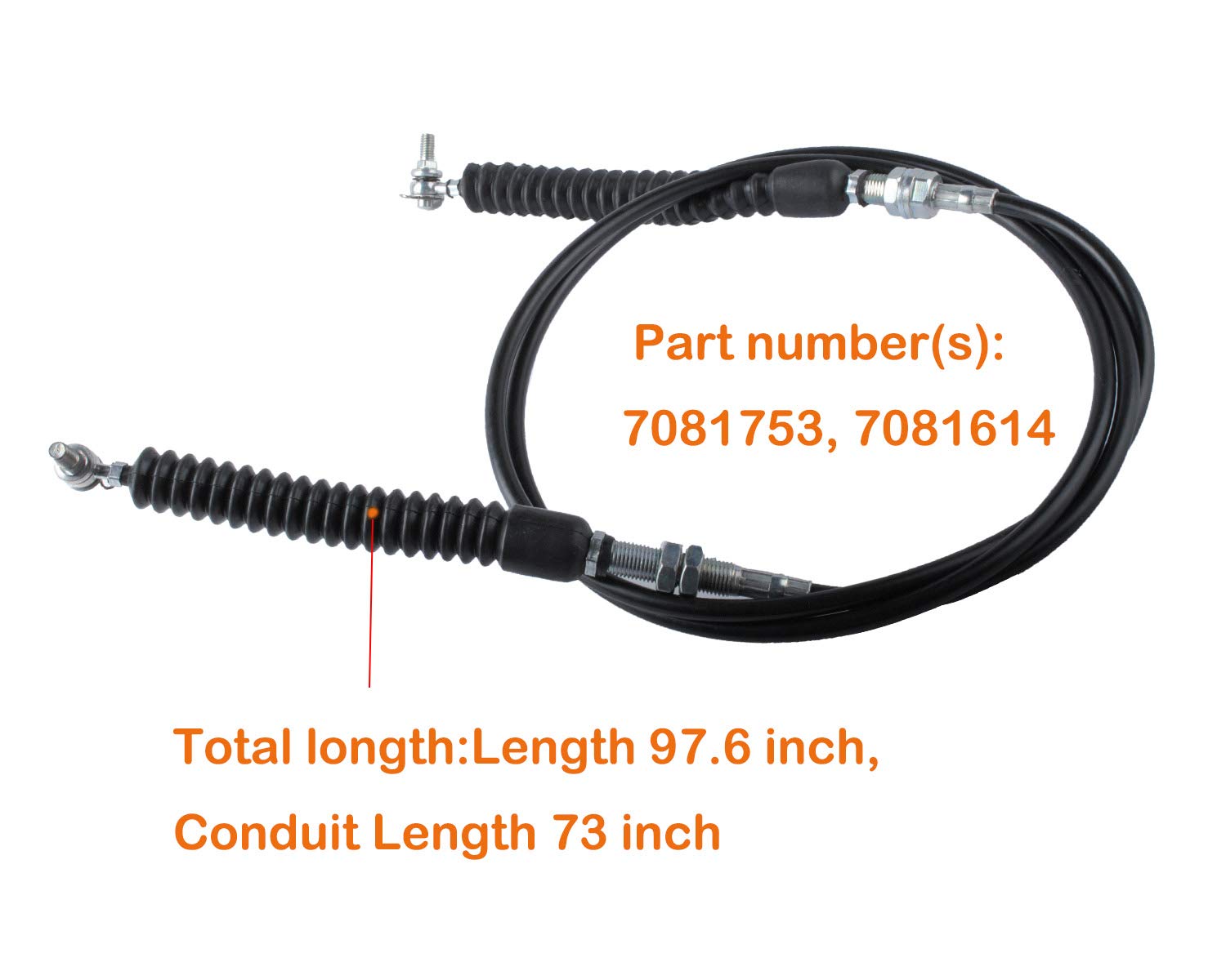 7081753 Gear Selector Shift Cable for Polaris Ranger 2010-2014 400 500 800 Replaces 7081614, Cable Length 97.6 inch Conduit Length 73 inch by Ketofa