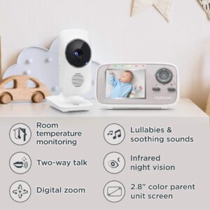 Motorola MBP667CONNECT 2.8" Video Baby Monitor with Wi-Fi Viewing, Digital Zoom, Two-Way Audio, and Room Temperature Display, (Pack of 1)