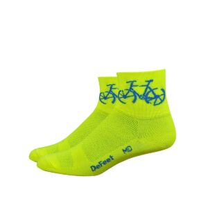 defeet - aireator 3" townee (hi-vis yellow w/blue)