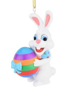 tree buddees easter bunny gifting an easter egg ornament decoration