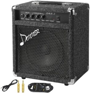 donner 25w bass guitar amplifier dba-2 electric practice bass combo amp with cable