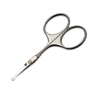 motanar nose hair scissors - beard eyebrow trimmer scissors, stainless steel professional facial hair beard eyelashes ear hairs and moustache scissors trimmer (round head)