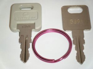 global link g391 key rvs motorhome trailer key global link g391 grey key original g391 key with 1 metal key and 1 purple key ring replacement keys g391