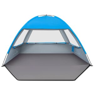 venustas beach tent sun shelter for 3/4-5/6-7/8-10 person, upf 50+ uv protection portable beach canopy, lightweight and easy setup cabana