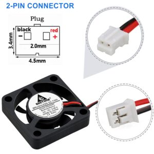 GDSTIME 30mm x 30mm x 7mm PH 2.0 12v Dc Brushless Cooling Fan