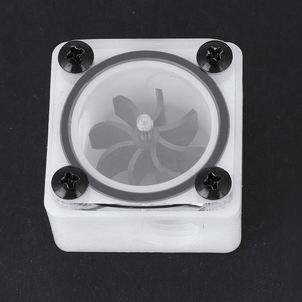 G1/4 Thread Revolving Speed Water Cooling POM Acrylic Material Impeller Water Flow Meter Indicator with Silicone Sealing Ring, for PC Water Cooling System(3 Way)