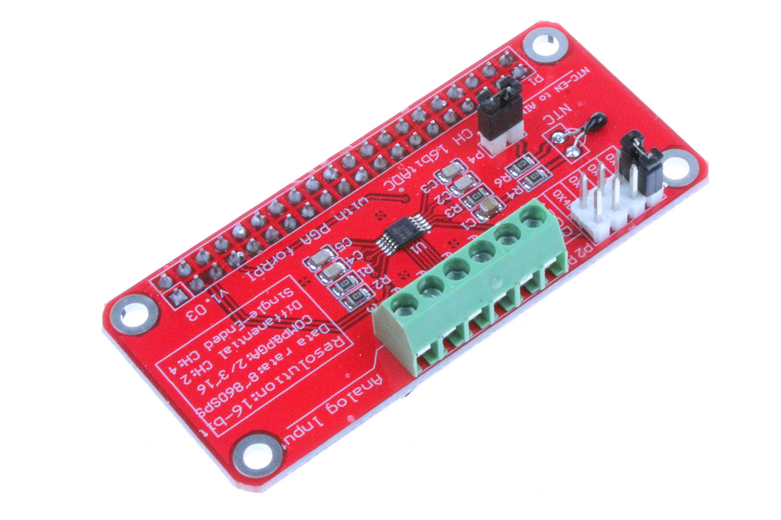 NOYITO 4-Channel 16-Bit ADC with PGA for RPI Raspberry PI 16 Bits I2C ADS1115 Module ADC 4 Channel for Raspberry Pi 3 2 Model B B+