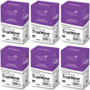 graham beauty salon truewave jumbo 4" x 2.5" paper 1000 pcs - hc-26067 (6 pack)