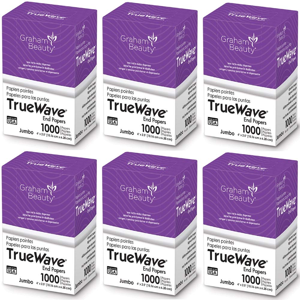 Graham Beauty Salon Truewave Jumbo 4" x 2.5" Paper 1000 Pcs - HC-26067 (6 Pack)