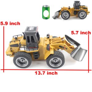 fisca RC Truck Remote Control Snow Plow 6 Channel 2.4G Alloy Snow Sweeper Vehicle 4WD Tractor Toy with Lights for Kids