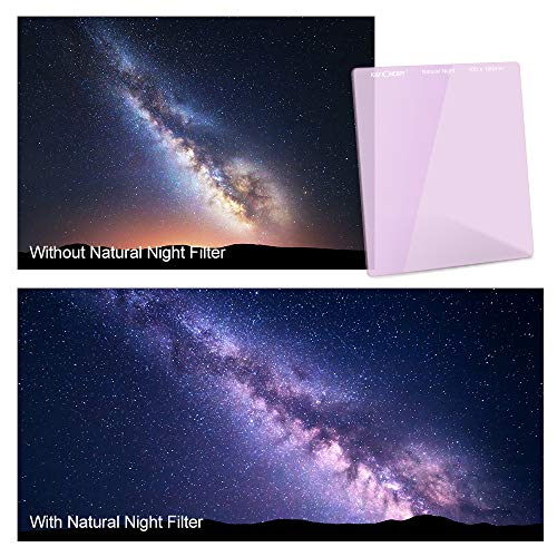 K&F Concept 100 x 100mm Natural Night Filter Anti-Light Pollution Filter for Night Photography Sky/Star Astrophotography with 28 Multi-Layer Coated