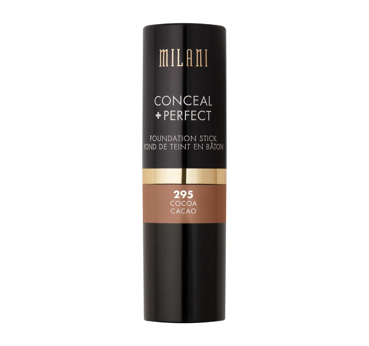 Milani Conceal + Perfect Foundation Stick - Cocoa (0.46 Ounce) Vegan, Cruelty-Free Cream Foundation - Cover Under-Eye Circles, Blemishes & Skin Discoloration for a Flawless Finish