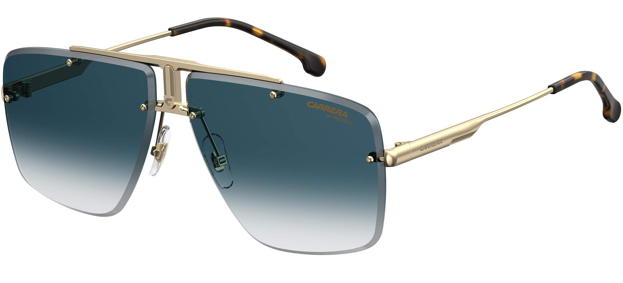 Carrera 1016/S Navigator Sunglasses, Gold/Blue Shaded, 64mm, 11mm